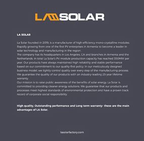 Solar Panels Datasheets, Documents, Certification | LA Solar